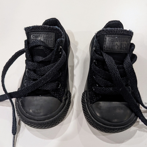 Converse | Shoes | Converse Black Canvas Sneakers With Rubber Toe Cap ...